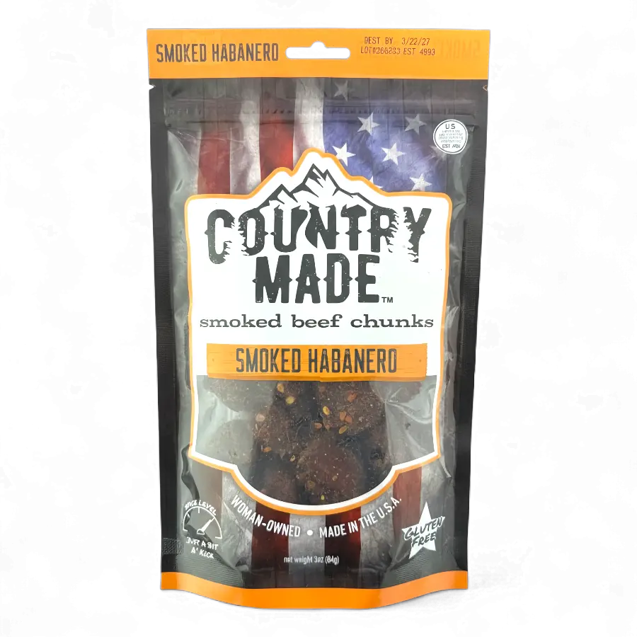 Smoked Habanero Beef Chunks | Country Made Jerky – JerkyGent